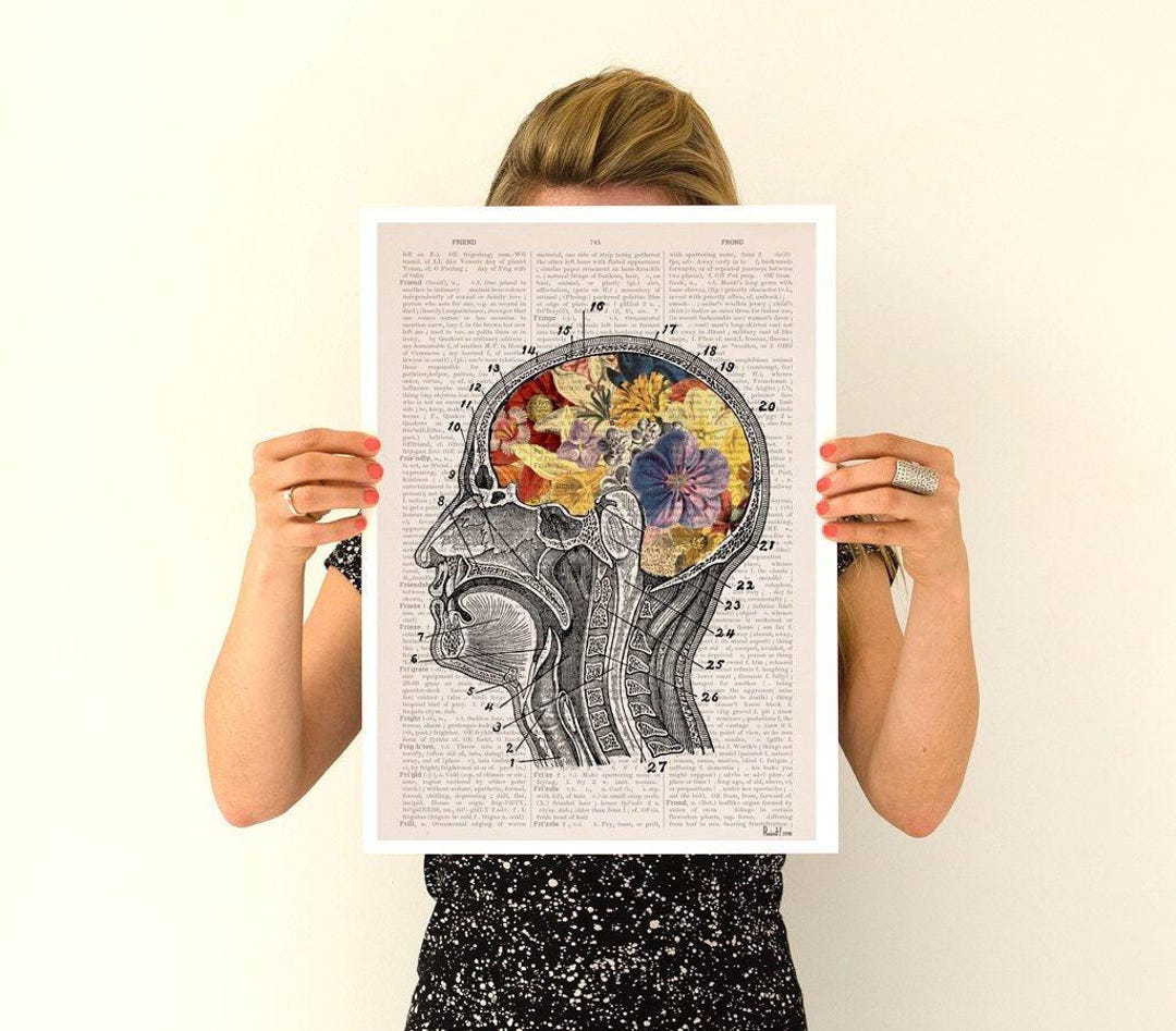Creative Brain Art | Office Wall Decor | Anatomy Wall Art | Brain Art ...