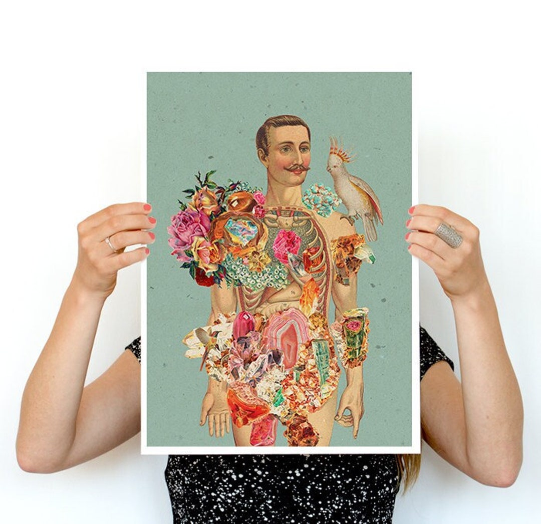 Gift for Her Large Wall Art Wall Art Body Study Art Anatomy Print ...