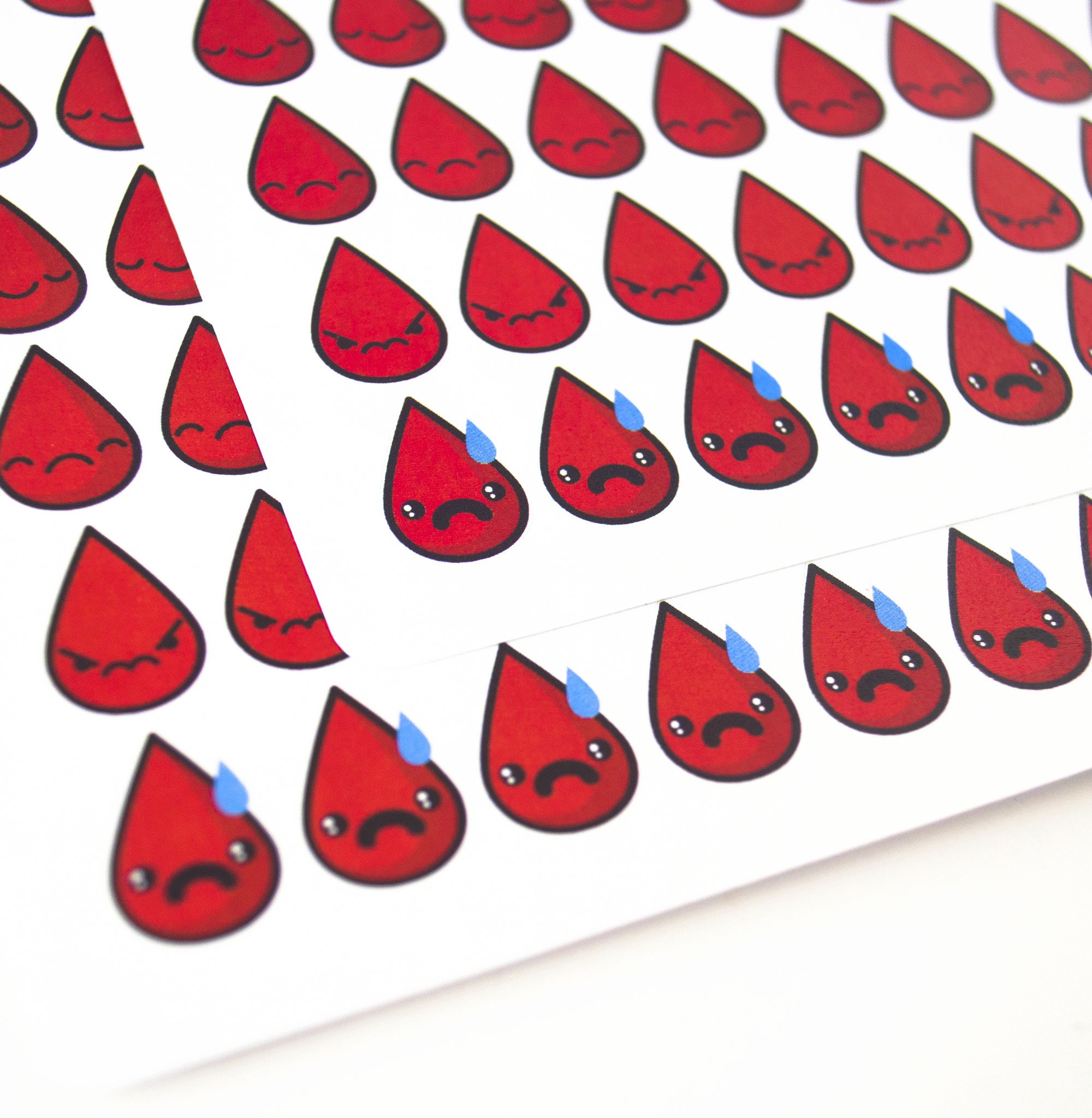 Funny Blood Drop Reminder Period Tracker Cute Kawaii - Etsy
