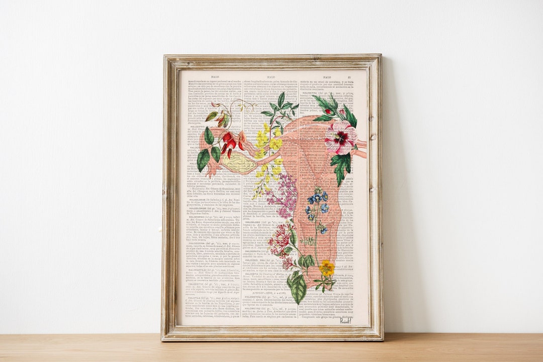 Woman Art Prints - Flowery Uterus Print - Art Print - Obgyn Gift - Wall ...