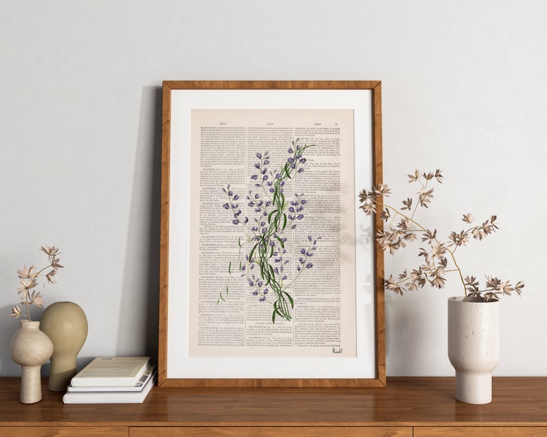 Botanical Prints Set - Blue Flowers Poster Vintage Illustration - Wild ...