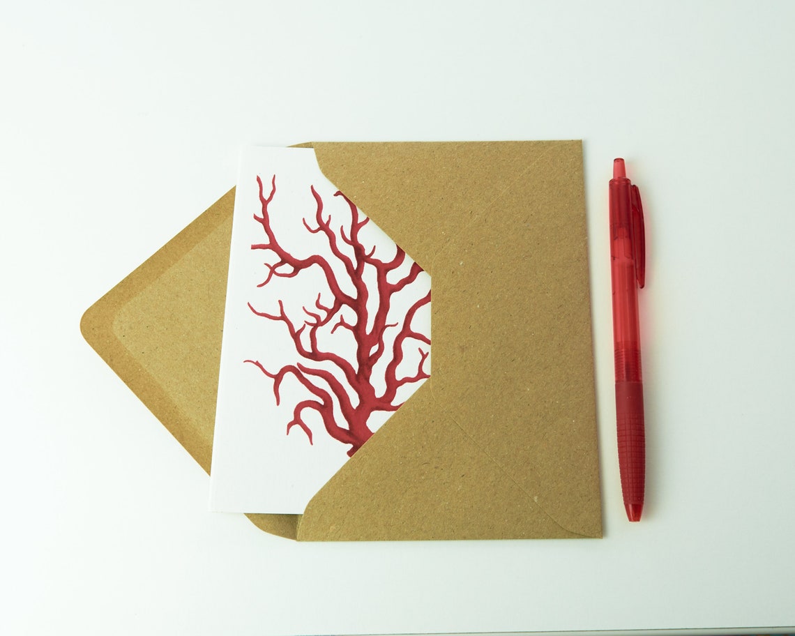 Notecards Set - Gift for Mom - Card Set - Sea Life Cards - Set of 6 ...