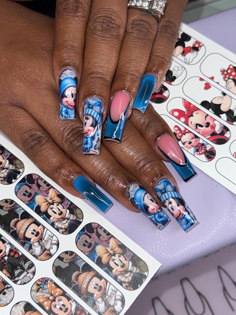 Christmas Nail Decals: Holiday Water Transfer Designs - Etsy