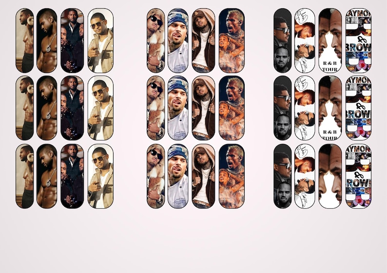 Chris Brown Nail Decals, Waterslide Nail Art - Etsy