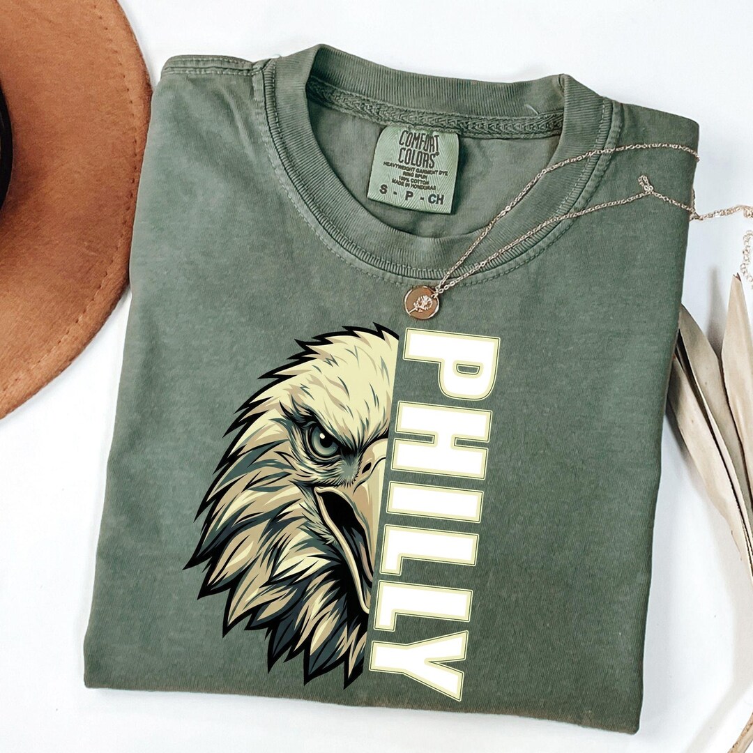 Comfort Colors Philly Football Shirt, Half Eagle Face Philadelphia ...