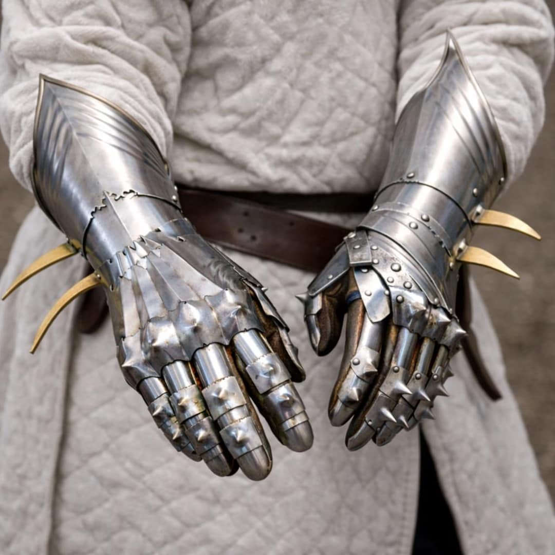 Stainless Steel Medieval Gothic Gauntlets, Knight Armor Gloves, SCA ...