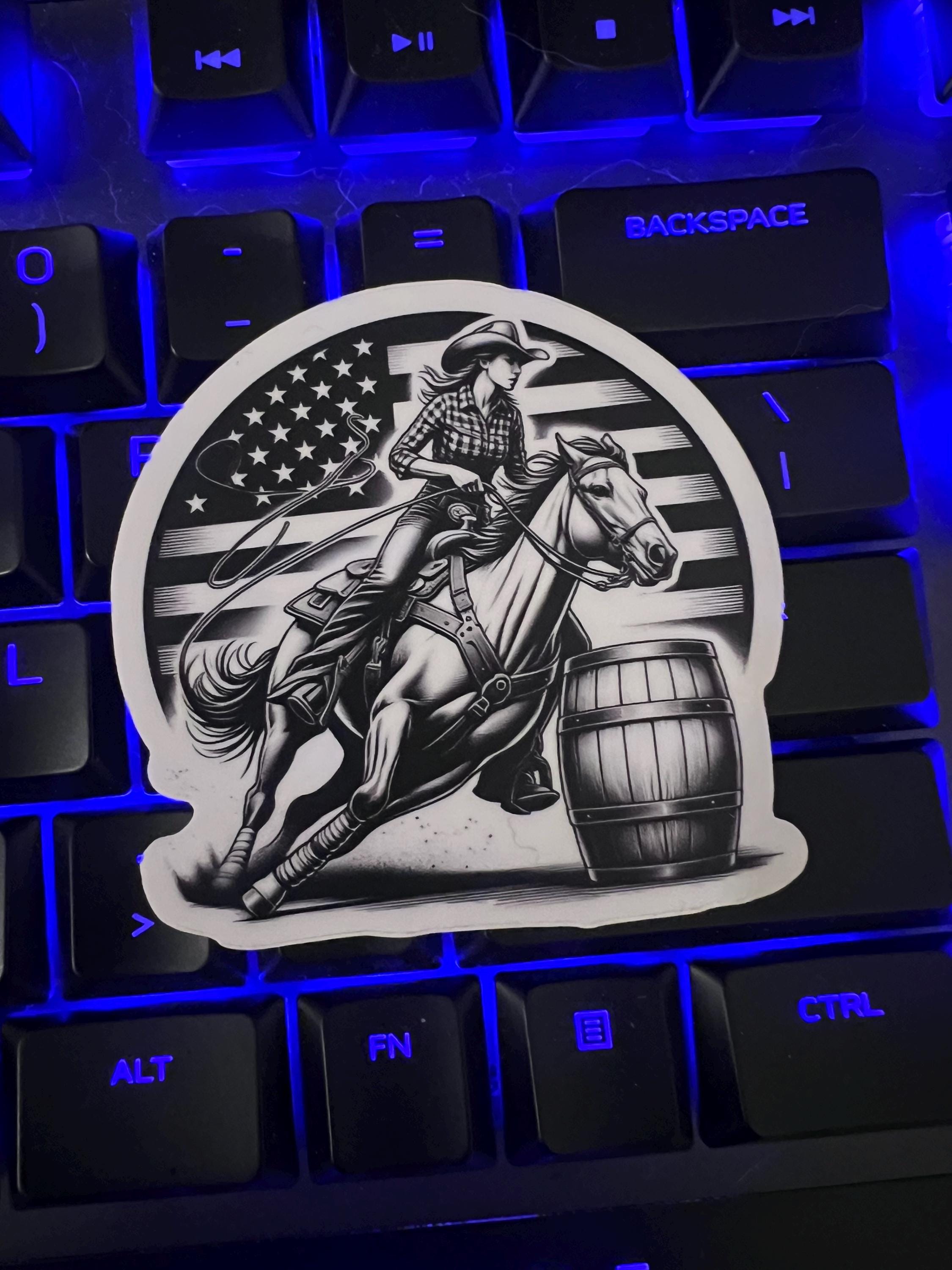 Barrel Racing, 2.5in Sticker for Water Bottles, Laptops, Etc. - Etsy