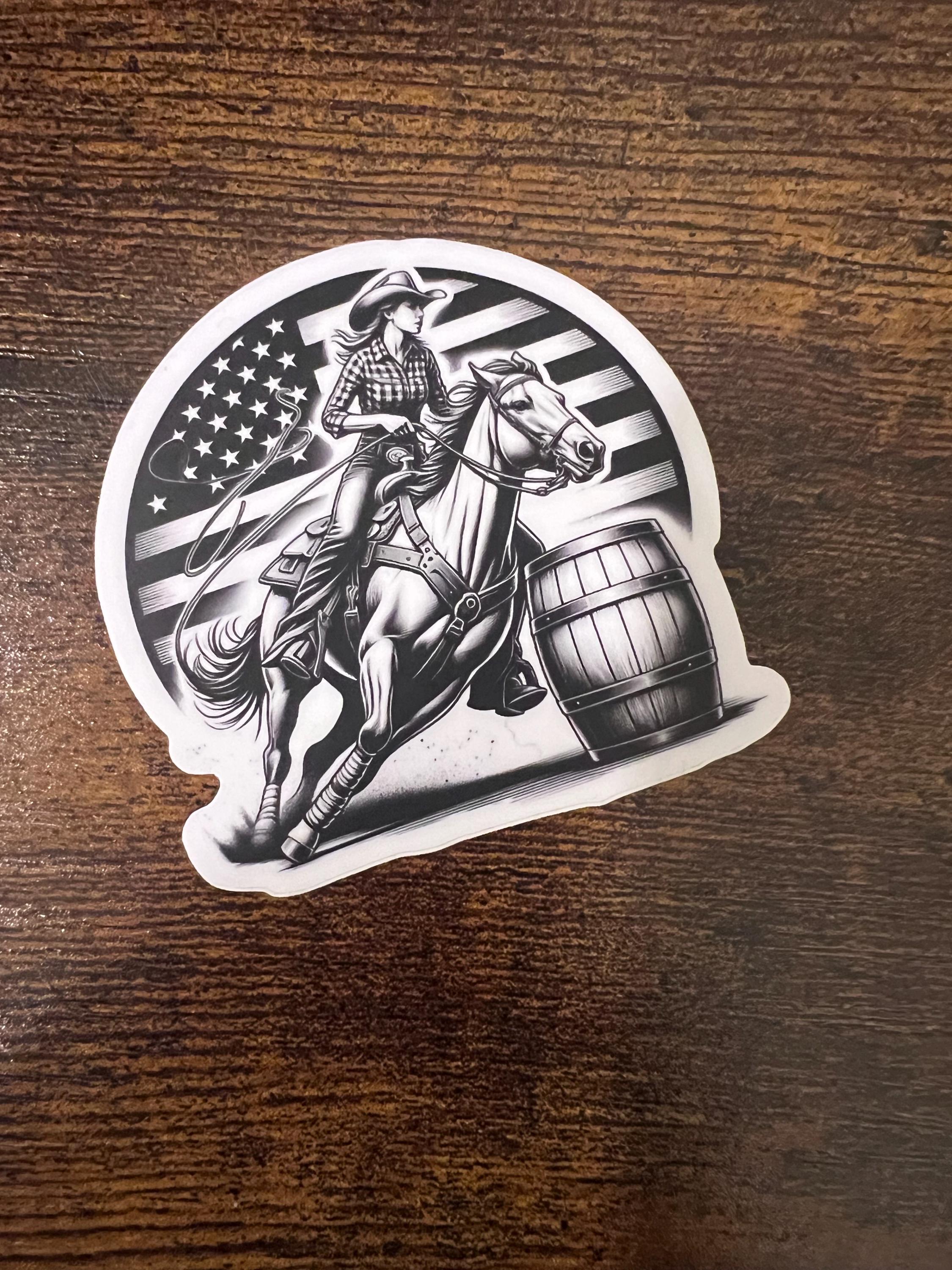 Barrel Racing, 2.5in Sticker for Water Bottles, Laptops, Etc. - Etsy