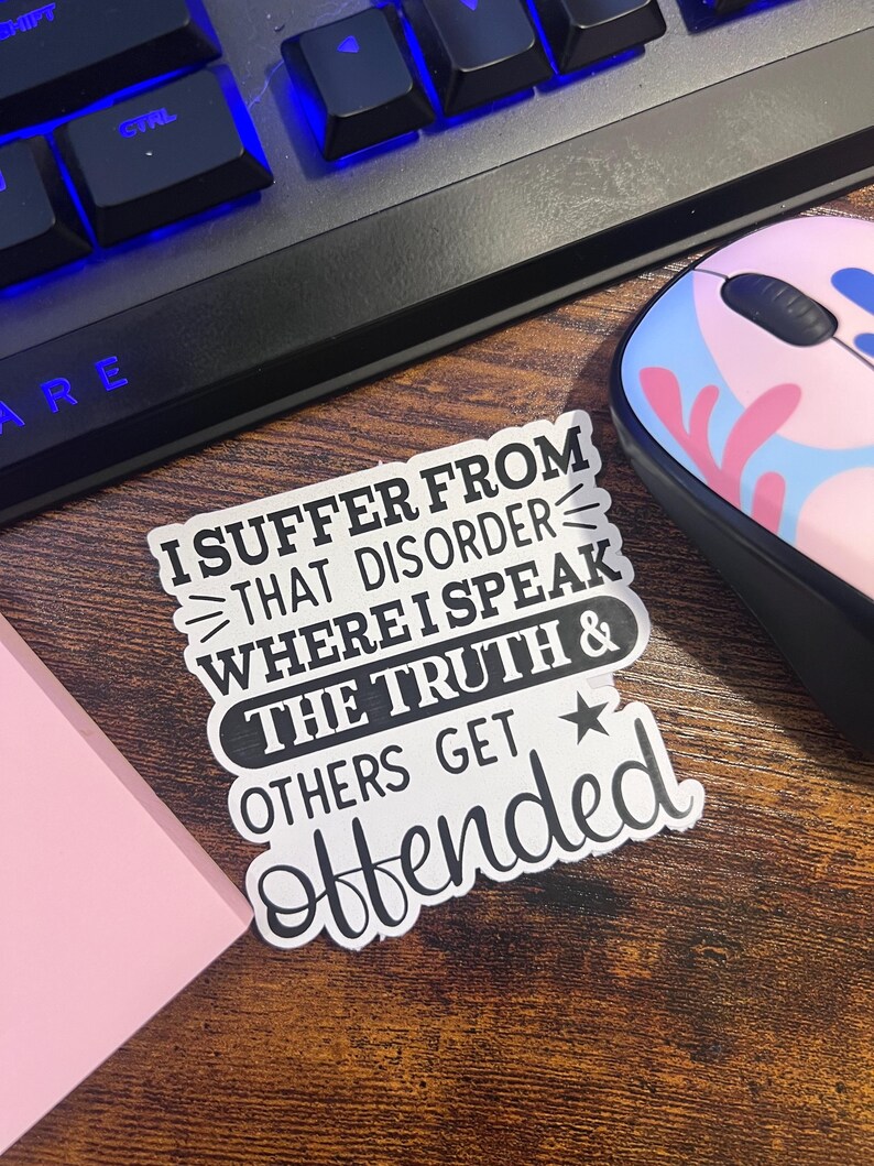 Funny Sarcastic Sticker, 3in Sticker for Great for Water Bottles ...