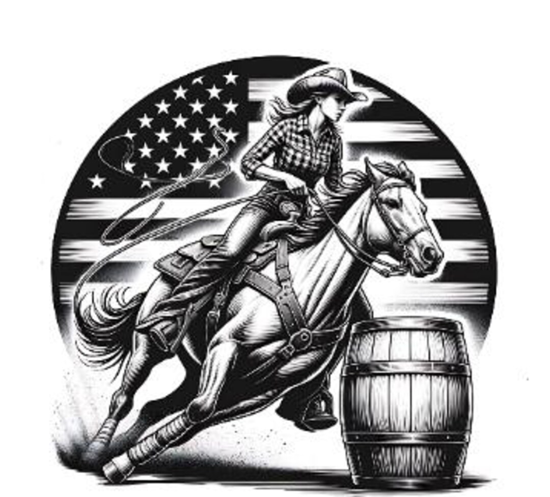 Barrel Racing Sticker, 3in Sticker for Great for Water Bottles, Laptops ...