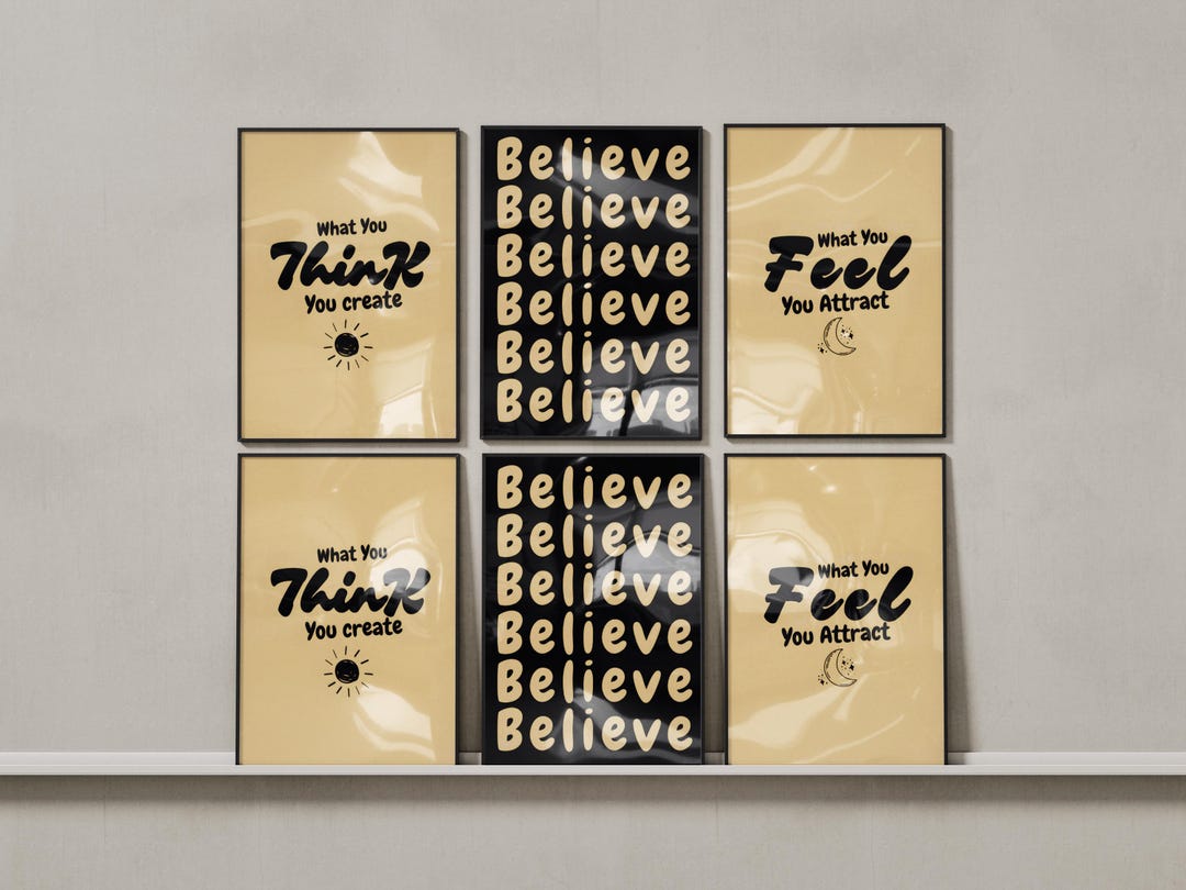 Manifestation Wall Art Set of 3 | Law of Attraction Quote Print | What ...