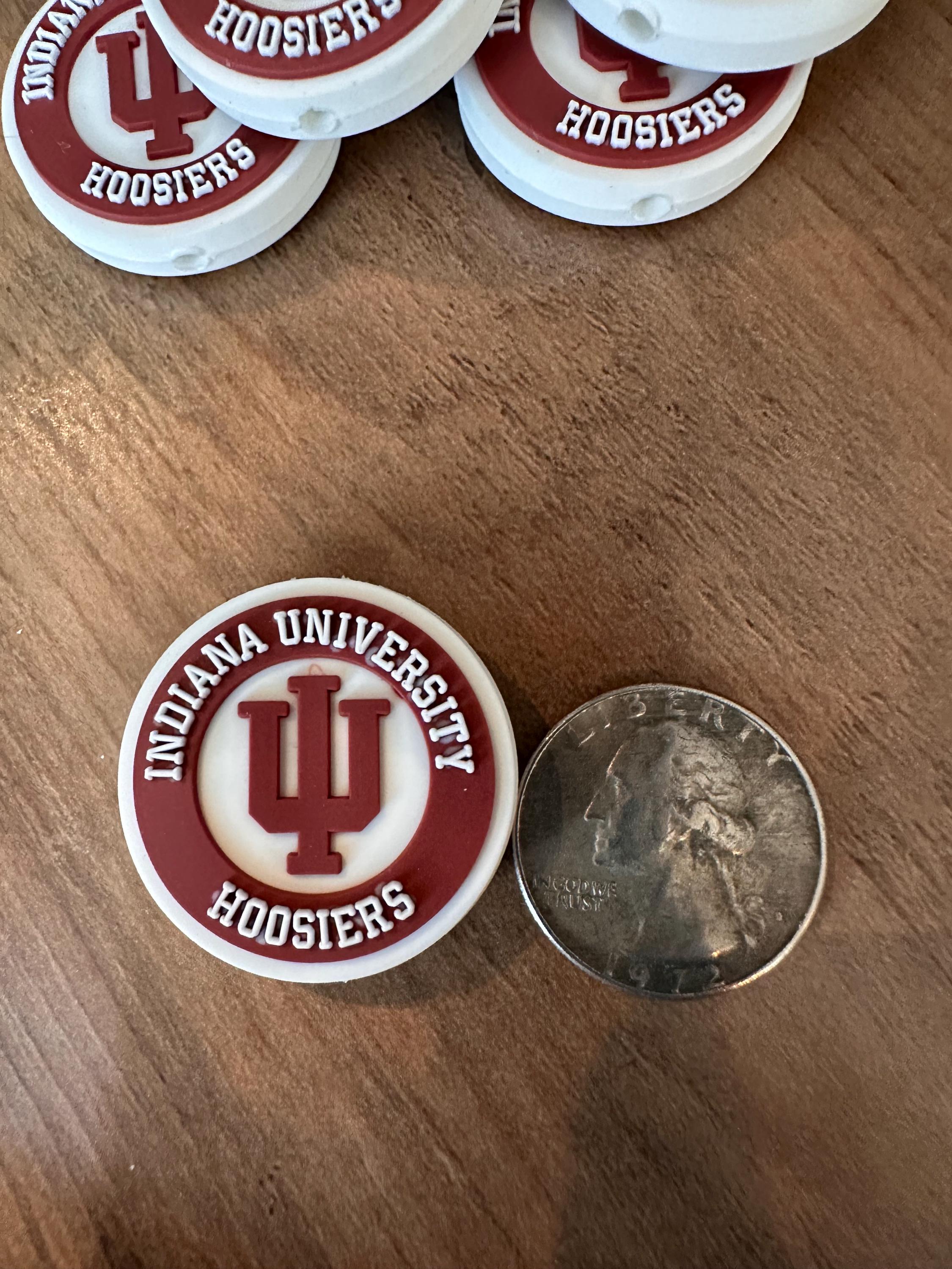 INDIANA Hoosiers Football Basketball Sports Logo Silicone Focal Bead - Etsy