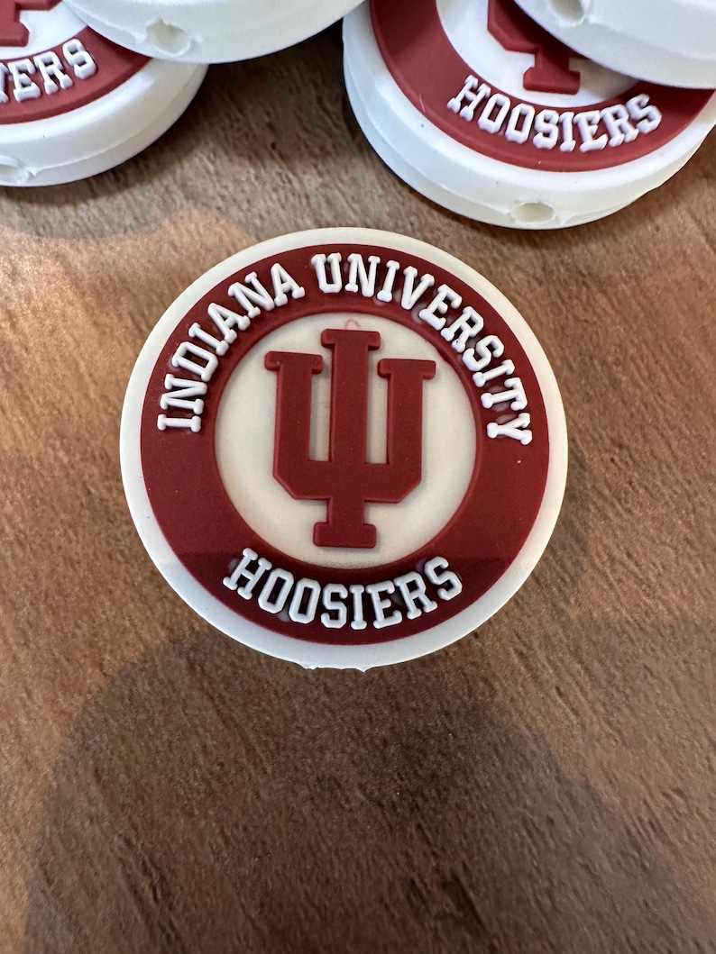 INDIANA Hoosiers Football Basketball Sports Logo Silicone Focal Bead - Etsy