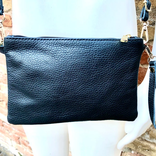 Black Leather Bag - Etsy