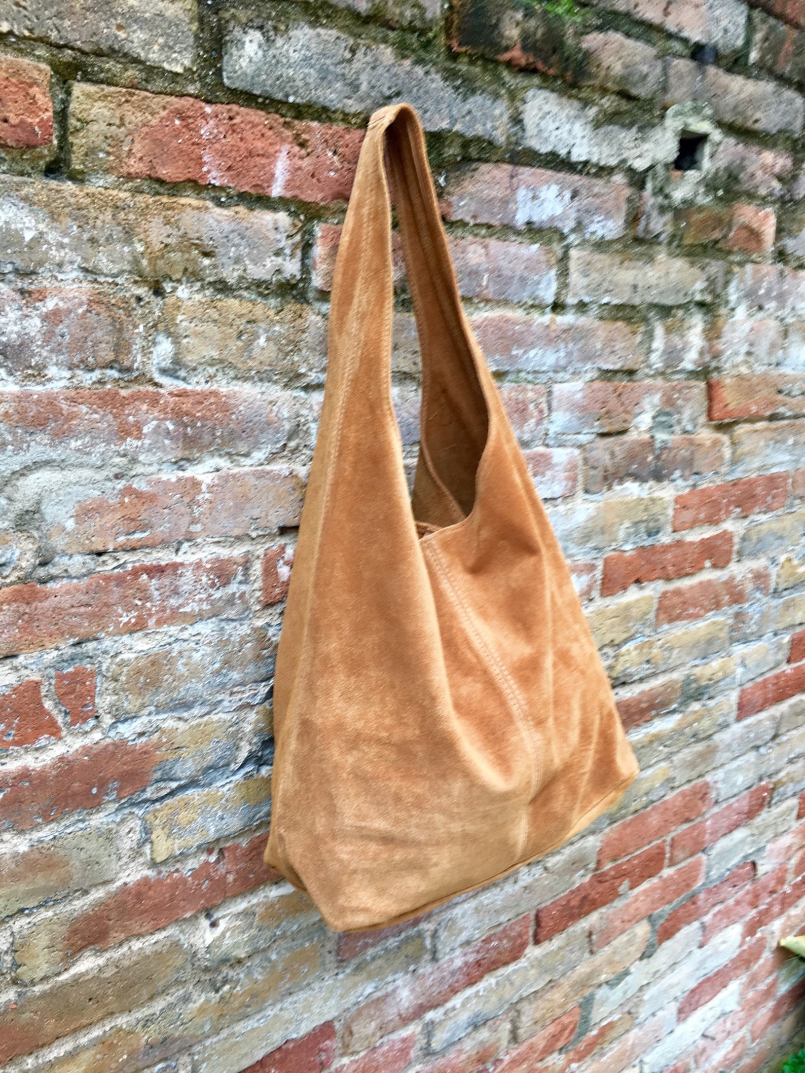 Slouch Bag.large TOTE Leather Bag in CAMEL Brown. Genuine | Etsy