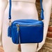 Small Leather Bag in Dark Cobalt Blue. GENUINE Leather Shoulder or ...