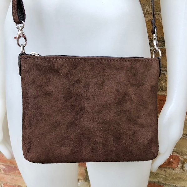 Chocolate Brown Suede Bag - Etsy