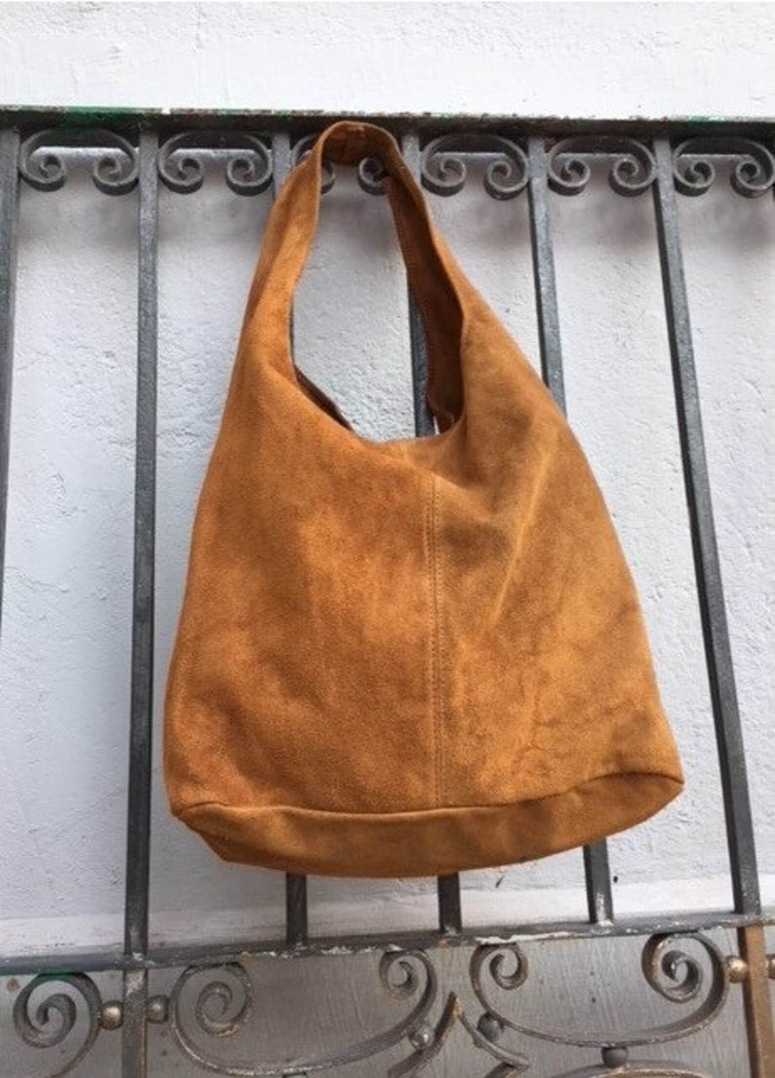 Slouch Bag.large TOTE Leather Bag in CAMEL Brown. Genuine | Etsy