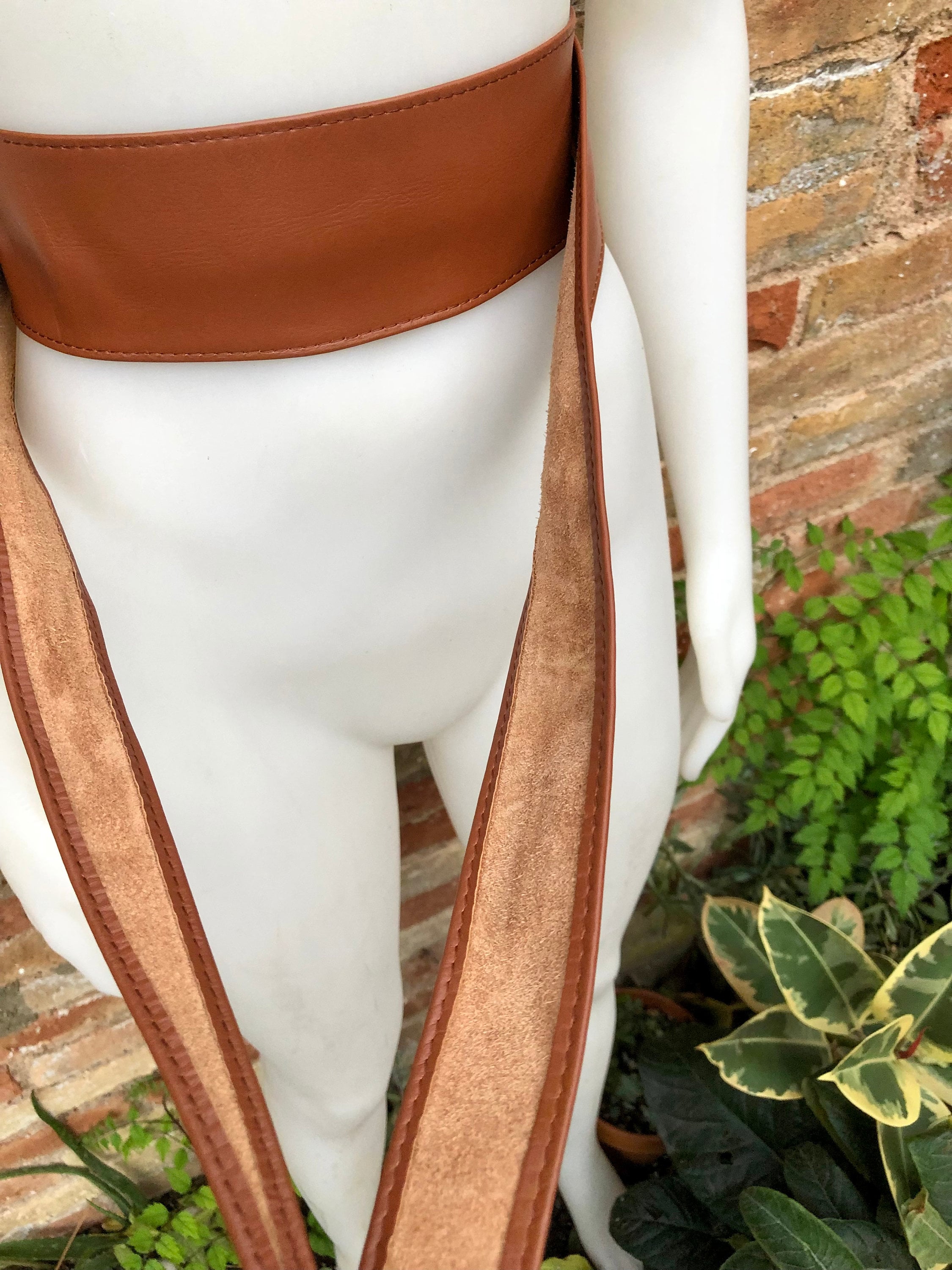 Fuchsia Pink Obi Belt. Hot Pink Wrap Belt in Soft Genuine Leather ...