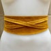 Mustard Yellow Obi Belt in Suede. Wrap Belt in Genuine Leather ...