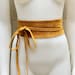 Mustard Yellow Obi Belt in Suede. Wrap Belt in Genuine Leather ...