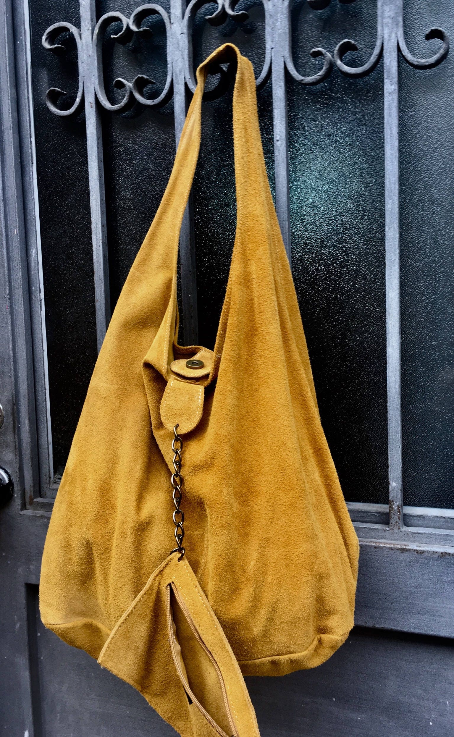 Slouch Bag. Large TOTE Leather Bag in MUSTARD Yellow. Soft - Etsy