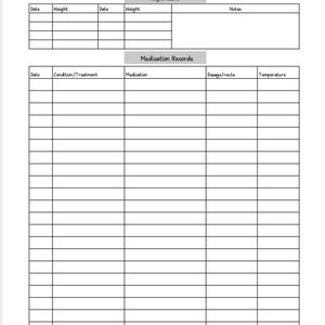 Individual Cow Record PDF Download - Etsy