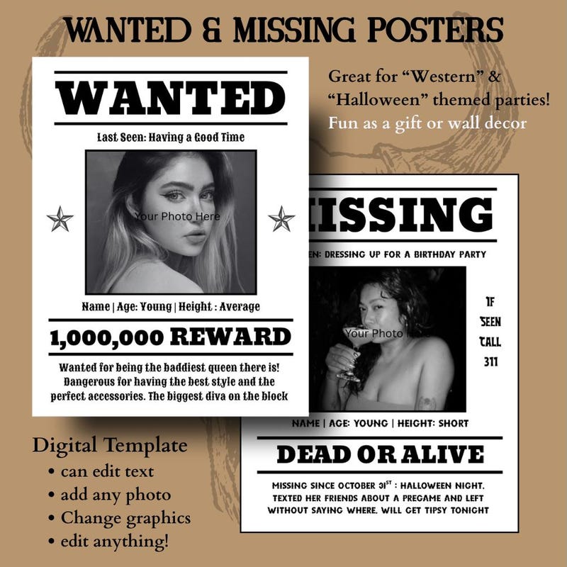 Missing Person Sign Halloween - Etsy