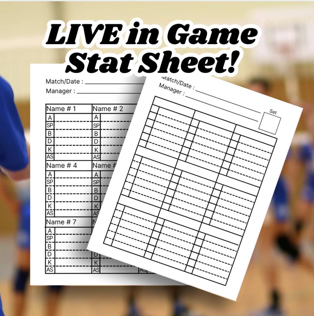 Multi-sport Stat Sheet: Printable In-game Score Tracker (digital ...