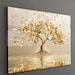 Golden Tree Glass Wall Art – Luxury Gold Leaves Design, Elegant Home ...