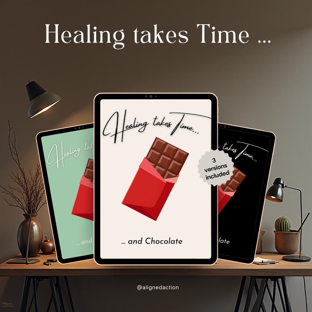 Healing Takes Time Chocolate Bar Print, Minimalist Self-care Poster ...