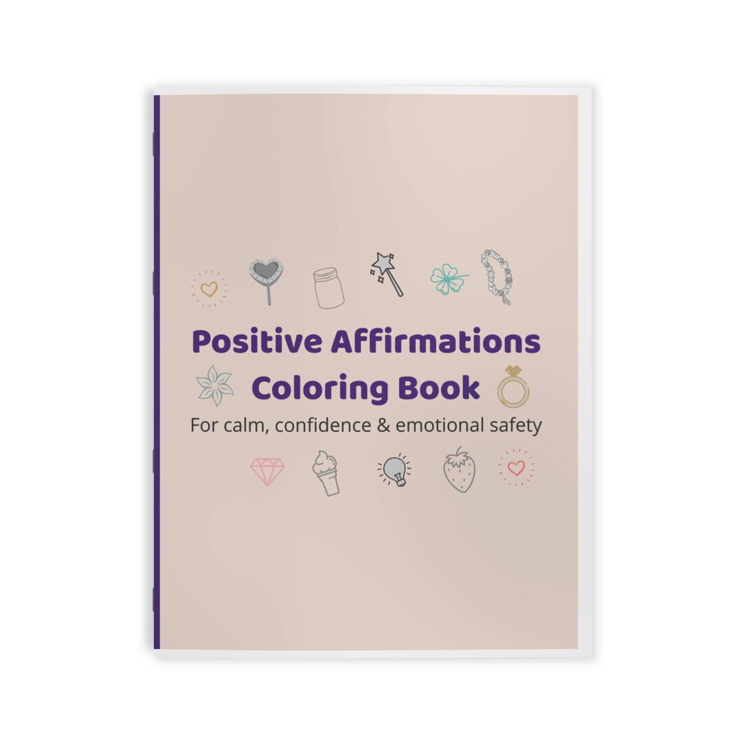 Positive Affirmation Coloring Book and Journal, Art Therapy ...