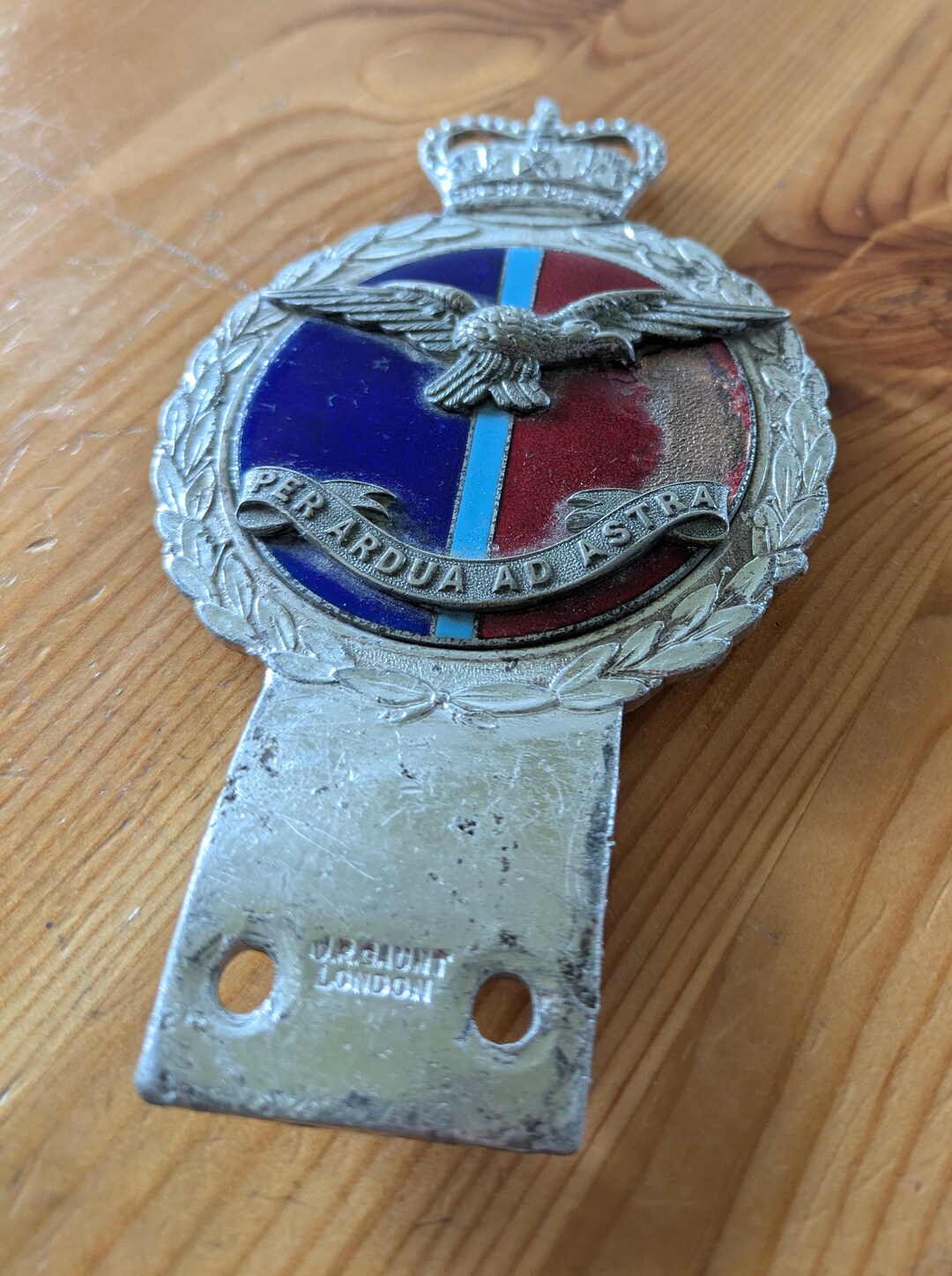 Vintage RAF Metal Car Badge "per Ardua Ad Astra" - Etsy