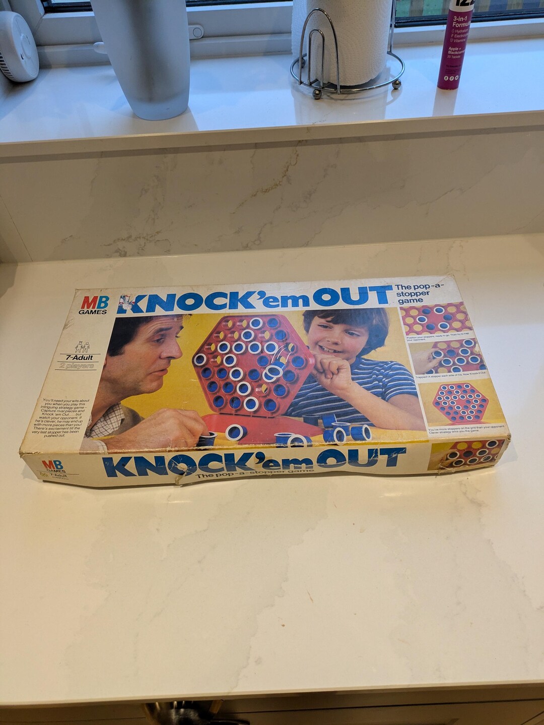Vintage " Knock Them Out" Board Game by M B Games Complete With ...