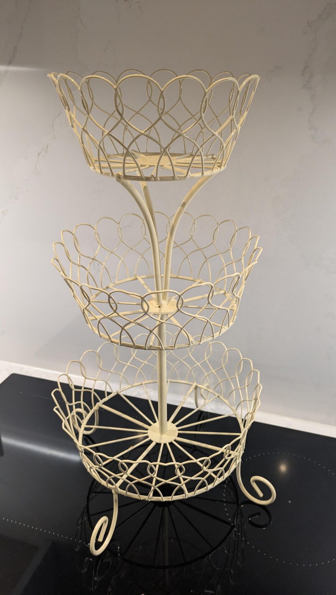 Vintage 3 Tier Vegetable/fruit Stand Metal White - Etsy