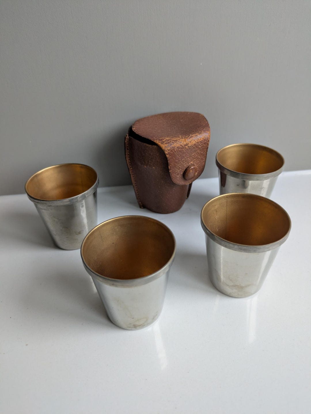 Vintage Cased Set of Cross Stirrup Cups in Case. - Etsy