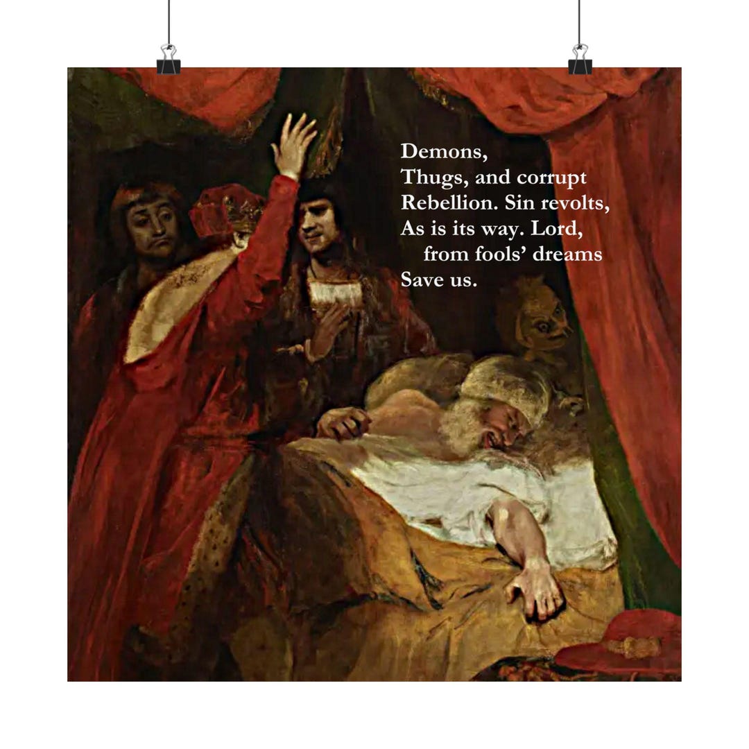Demons Christian Poem Art Print, Gothic Wall Decor - Etsy
