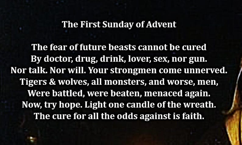 First Sunday of Advent Poem Magnet | Night Market Renaissance Painting ...