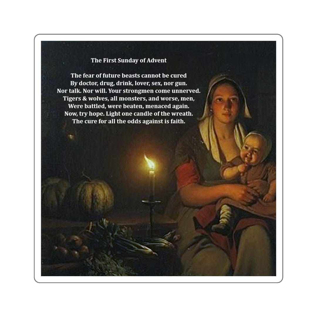 Advent Poem Indoor Square Sticker - Etsy
