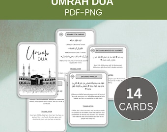 Umrah Step-by-step Guide | Islamic Dua & Tawaaf Instructions (PDF, PNG ...