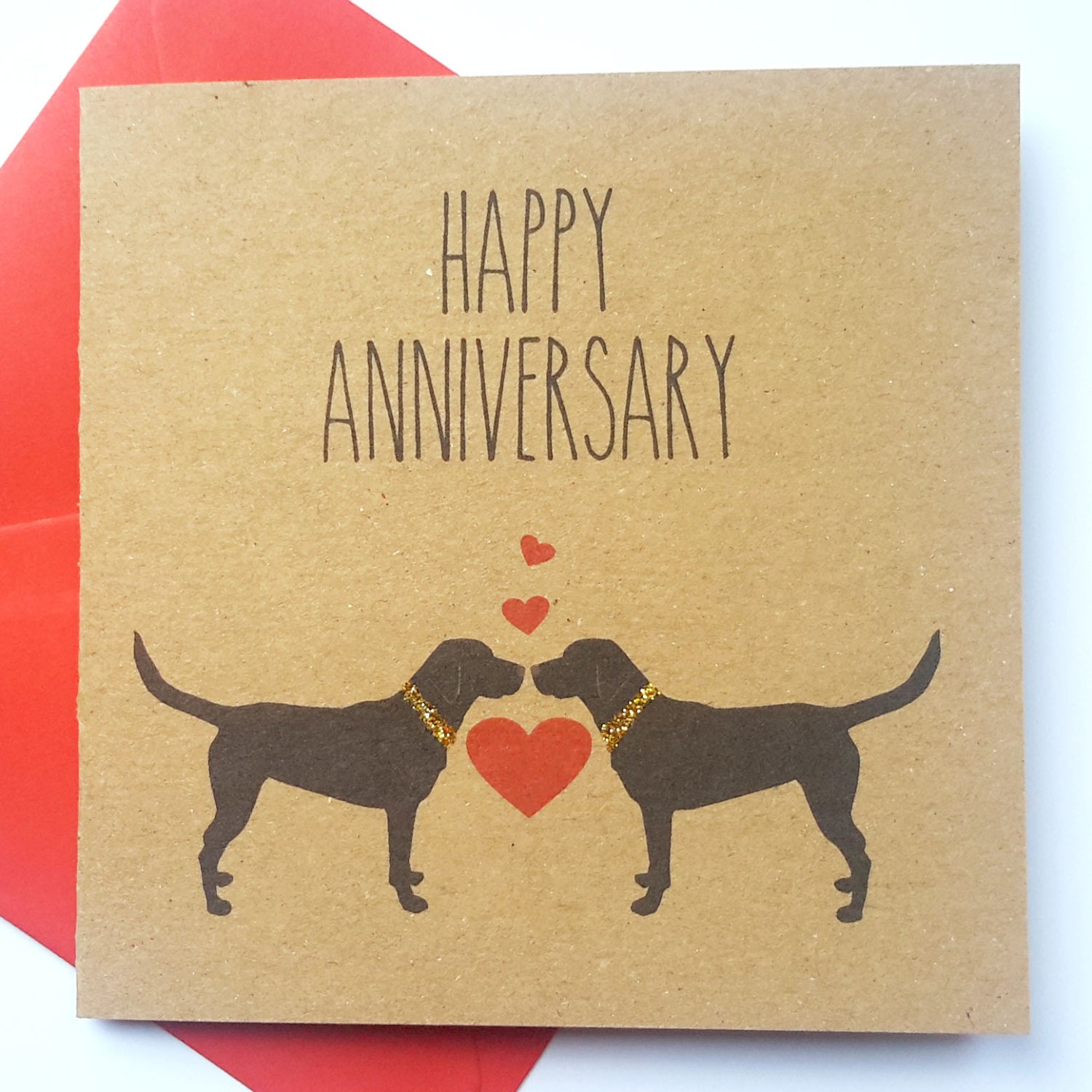 Dog Anniversary Card - Black Labrador Happy Anniversary Card - Etsy UK