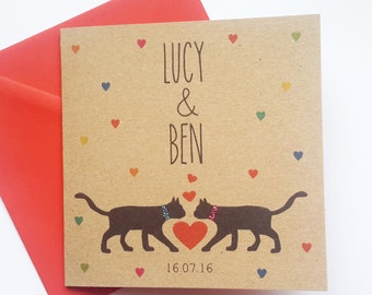 Cat Wedding Card - Etsy