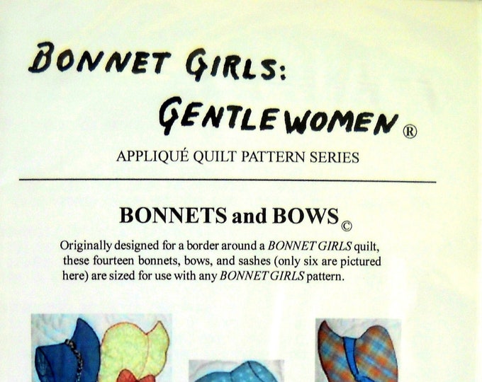 Bonnets and Bows Quilt Pattern Bonnet Girls Gentlewomen - Etsy