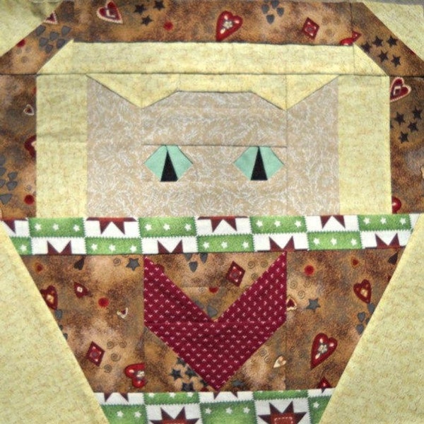 Paper Pieced Cat - Etsy