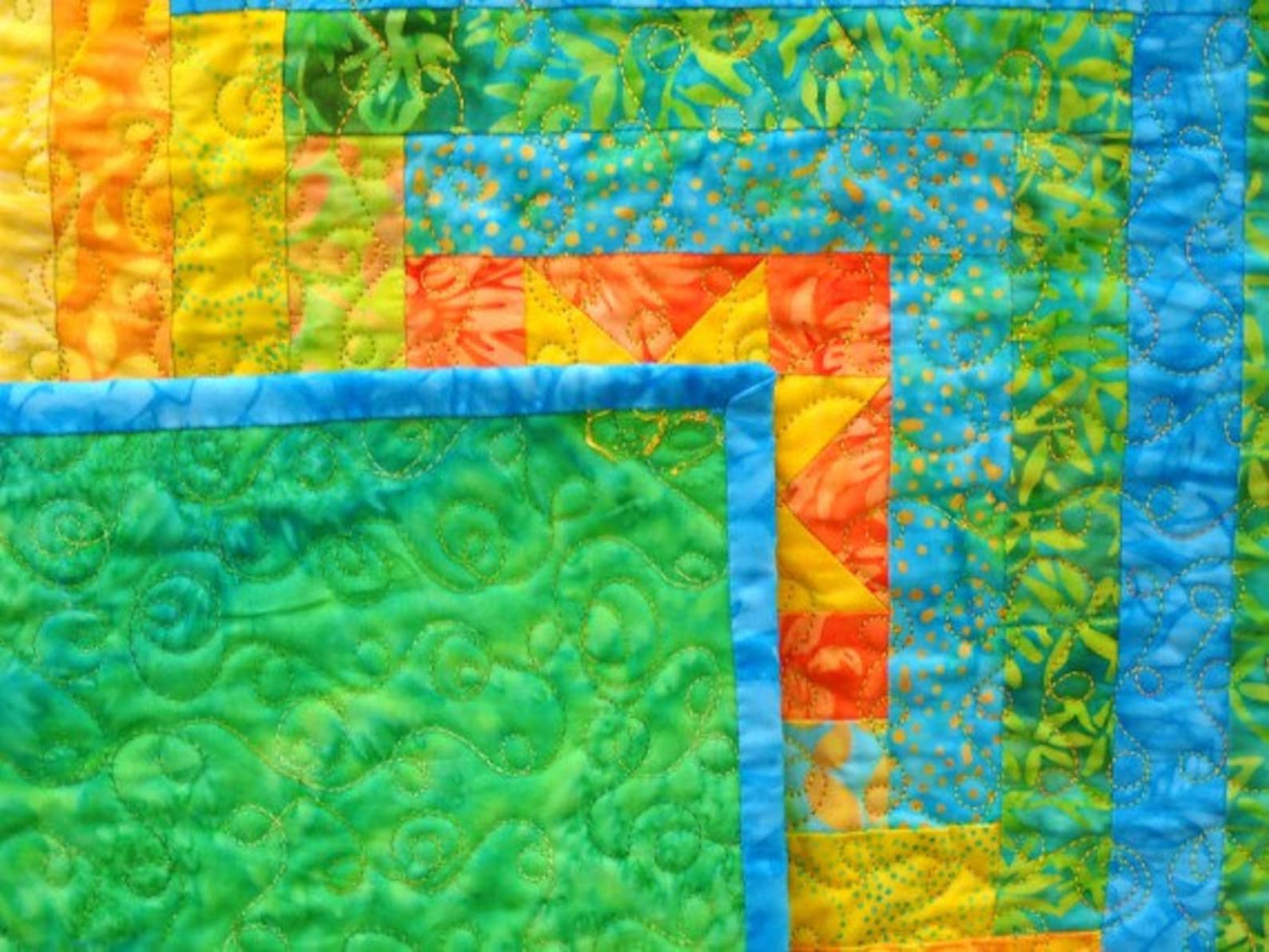 Log Cabin Under the Stars Quilt Pattern: Throw Size Sewing (PDF Pattern ...
