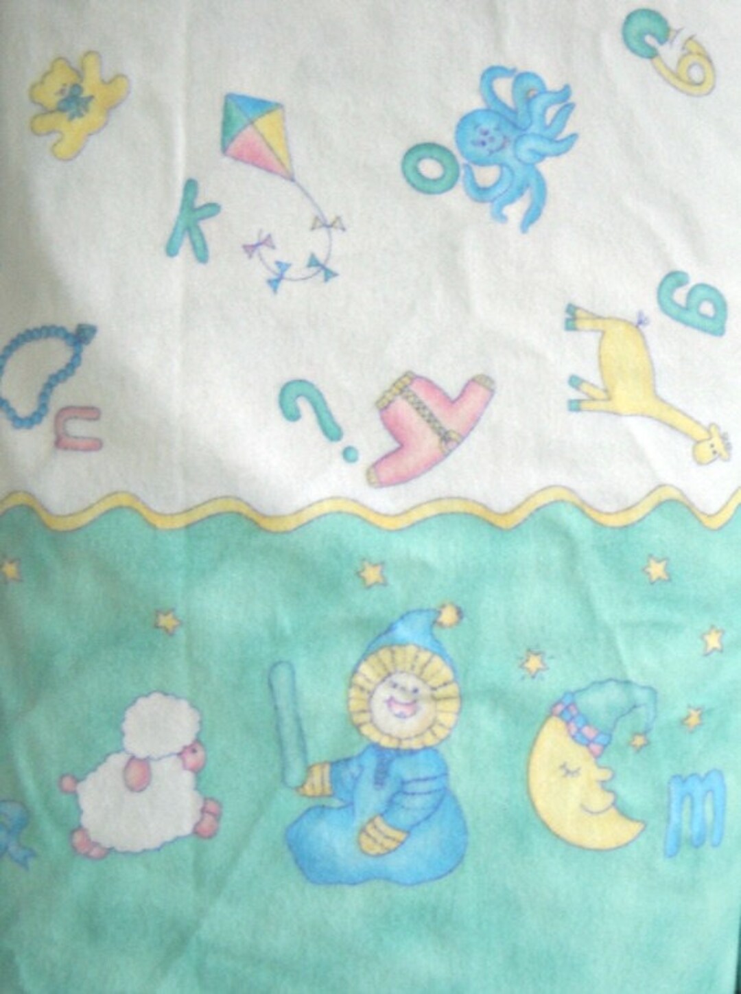 Alphabet Flannel Fabric Panel: Baby Quilt Sewing Material - Etsy