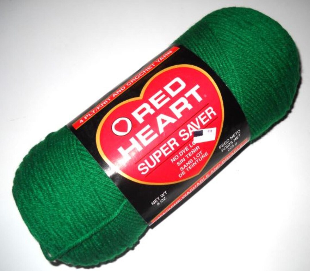 Red Heart Super Saver Yarn, Paddy Green, 8 Oz Worsted Weight Yarn ...