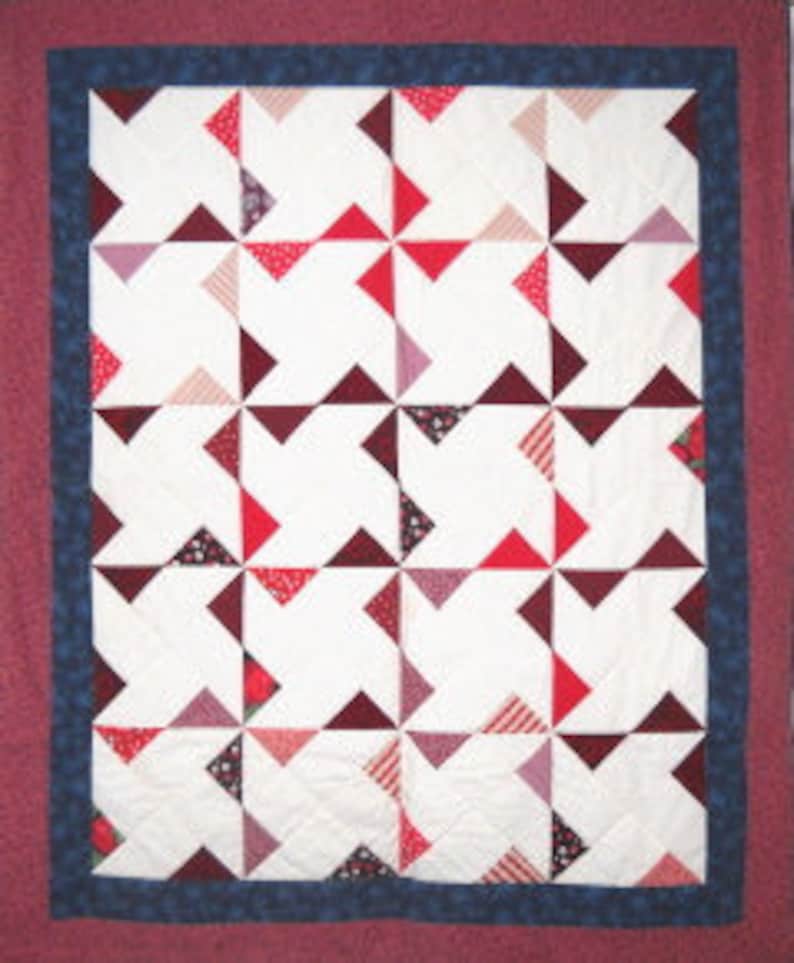 Pinwheel X Paper Pieced Quilt Block Pattern: Patriotic Quilting (PDF ...