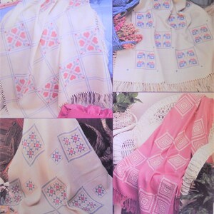 Afghan Accents Cross Stitch Leaflet, Designs for Anne Cloth, Leisure ...