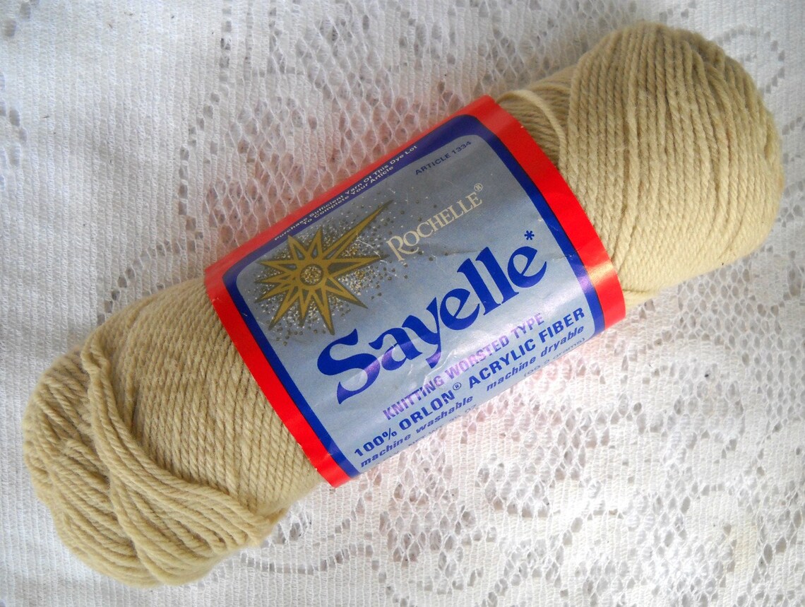 Rochelle Sayelle Knitting Yarn Color Eggshell 595 3.5 oz 99g | Etsy